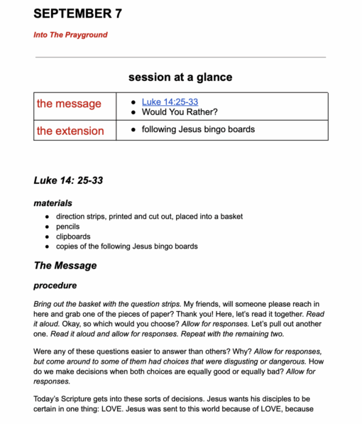 Into The Prayground Bundle: Revised Common Lectionary Year A Nov 2025 ...